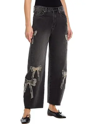 DRIFTWOOD Parker X Bow High Rise Barrel Jeans - Washed Black