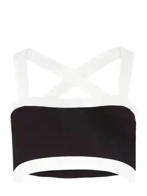 Nina Ricci Bralette Knit Top - Black
