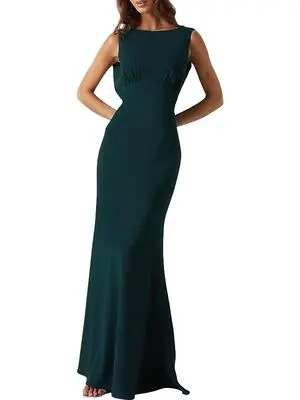 Coast Cowl Back Maxi Dress - Emerald