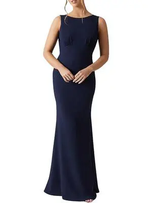 Coast Cowl Back Maxi Dress - Navy