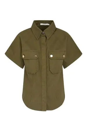 Zimmermann Denim Shirt - Army Green