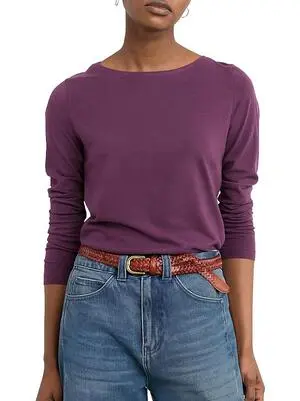 SEASALT CORNWALL Easel Long Sleeve Top Grape