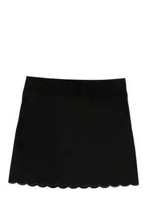 Chloé Scallop-hem Mini Skirt - Black