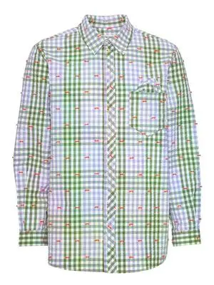 Henrik Vibskov Check Embroidered Shirt - Blue