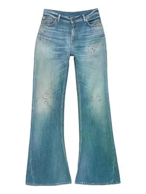 Acne Studios Flared Patch Trousers - Blue