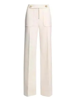 Elie Saab Crepe Trousers - White