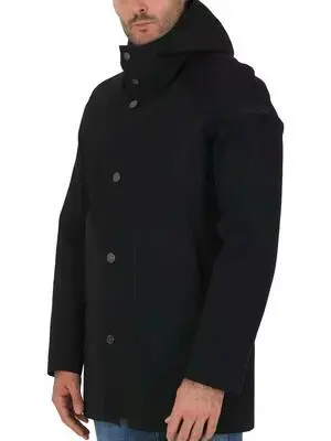 RRD Hooded Buttoned Jacket - Black