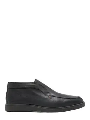 Santoni Leather Boots - Black