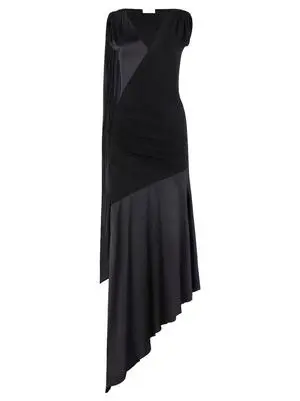 Nina Ricci Asymmetrical Midi Dress - Black