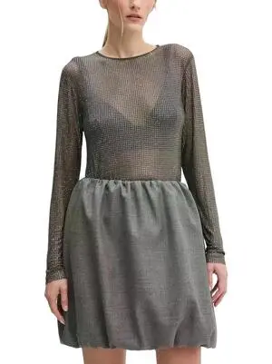 SAMSOE SAMSOE Embellished Long-sleeved Top - Grey