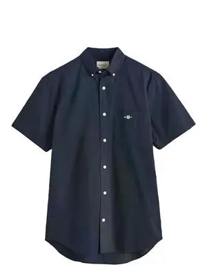 Gant Short-sleeve Button Shirt - Blue