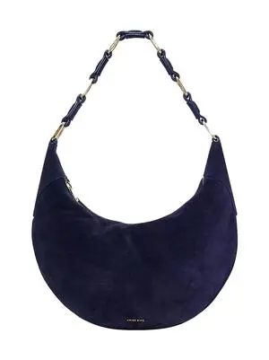 ANINE BING Hobo Bag With Chain Detailing - Blue