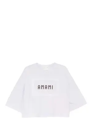 FORTE_FORTE Embroidered Detail T-shirt - White