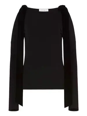 Nina Ricci Bow-detailed Top - Black
