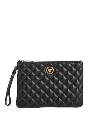 Versace Lambskin Handbag - Black