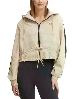 P.E Nation Hooded Jacket With Drawstring - Neutrals