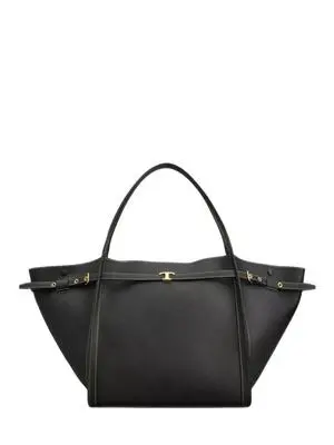 TOD'S Buckle Tote Bag - Black