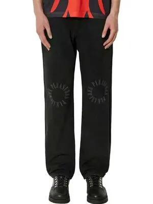 PLEASURES Logo-print Jeans - Black