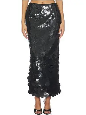 RAHUL MISHRA Gradient Sequin Skirt - Black