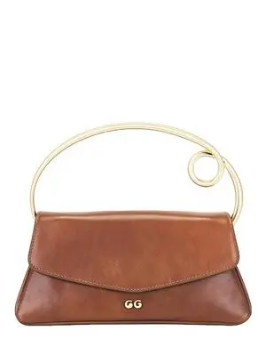 Cult Gaia Emily Top Handle Bag - Saddle