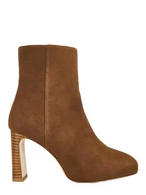 STUART WEITZMAN Babette Platform Zip Bootie - Toasted Almond