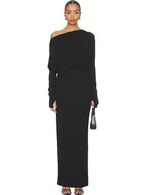 ALL THE WAYS X Emma Leger Florrie Maxi Dress - Black