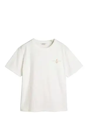Gant Anchor-embroidered T-shirt - White