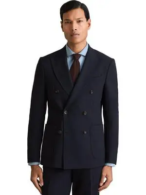 REISS Belmont Double Breasted Suit Blazer Slim Fit - Navy