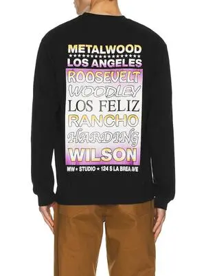 METALWOOD STUDIO Flyer Long Sleeve Tee - Black