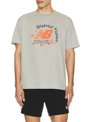 DISTRICT VISION X 10 Year Anniversary California Cotton Tee In Grey - Nb Heather Grey