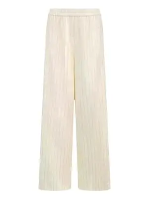 Clea Calla Pinstripe Trousers - Neutrals