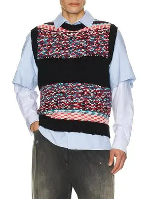 Andersson Bell Nordic Crew Neck Vest - Black
