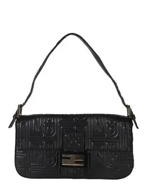 Fendi Embossed Nappa 1997 Re-edition Baguette - Black
