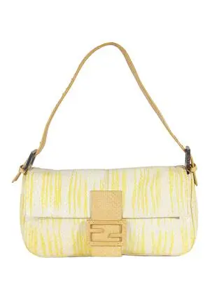 Fendi Vintage Python Baguette Bag - Yellow
