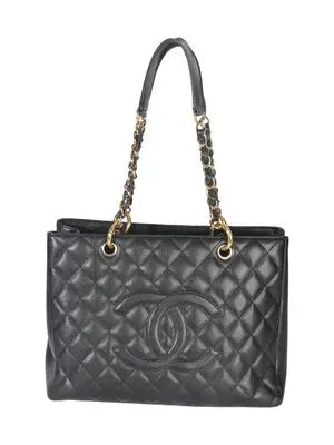 Chanel Quilted Caviar Grand Shopper Tote - Black