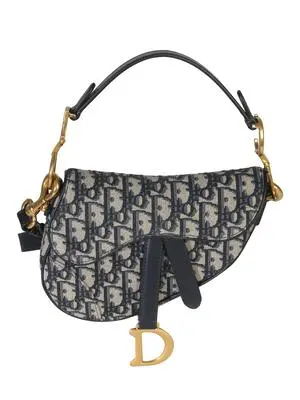 Dior Oblique Canvas Saddle Bag - Blue