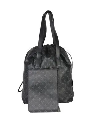 LOUIS VUITTON Monogram Eclipse Canvas Cabas Light Tote - Black