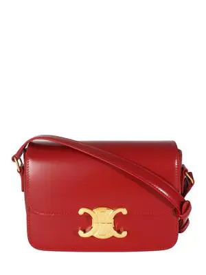 Celine Shiny Calfskin Teen Triomphe - Red