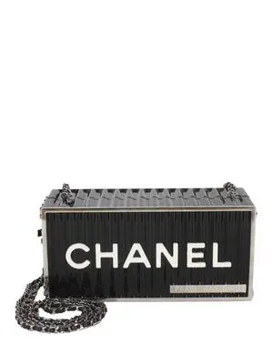CHANEL 18a Lucite Paris Hamburg Minaudiere Shipping Container Clutch