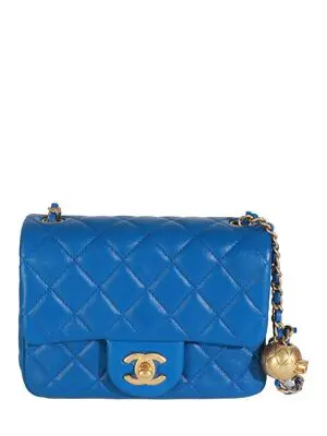 Chanel Quilted Lambskin Pearl Crush Flap Bag - Blue
