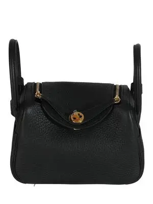 Hermès Clemence Lindy 20 Ghw - Black