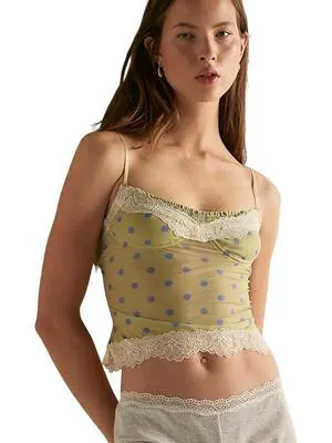 Free People Intimately Cami - Green Combo