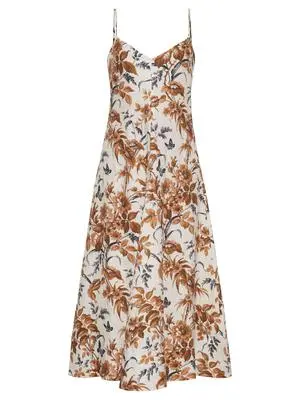 Cara Cara Mae Fit-and-flare Midi Dress - Windsor Egret