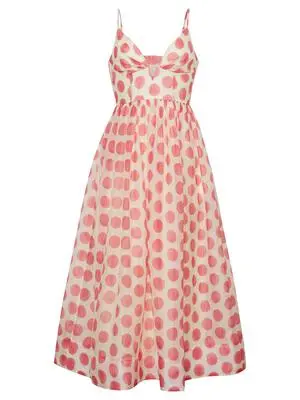 Cara Cara Pero Midi Dress - Celeste Spot Pink