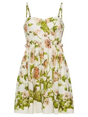 Cara Cara Kori Mini Dress - Lockwood Flora Egret