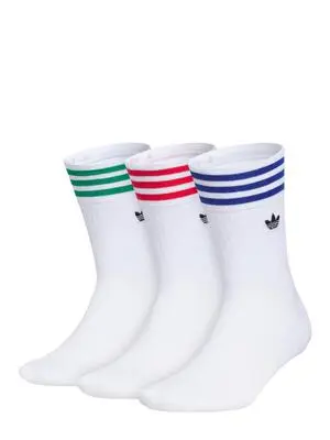 Adidas Originals Roller 4.0 Crew Socks 3-pack - White / Bold Green / Blue