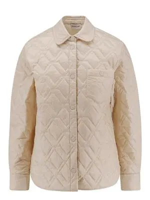 Moncler Quilted Shirt Jacket - White