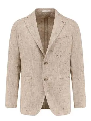 Tagliatore Cotton, Silk And Hemp Blazer - Beige
