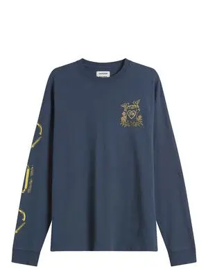 DAMSON MADDER Rambler Long Sleeve Top - Navy