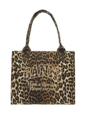 GANNI Large Easy Shopper Tote - Leopard